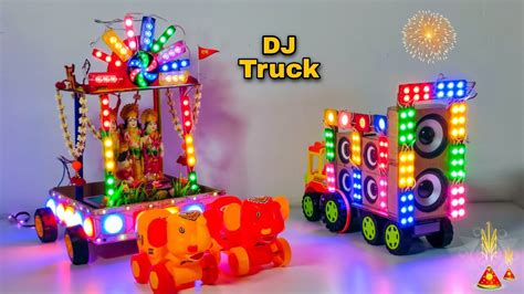 Jai Shree Ram Mini Murti Visarjan DJ Truck Setup Mini Jhanki Truck