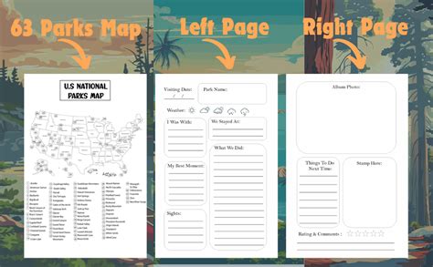 Us National Park Passport Stamp Book 63 Parks Bucket List Completion