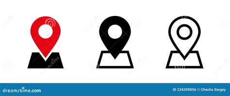 A Set Of Geolocation Map Labels Marker Map Pointer Icon Stock Vector