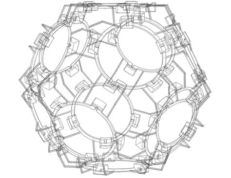 Wireframe Shape Geometric Companion Dodecahedron 3d Printing Model Threeding