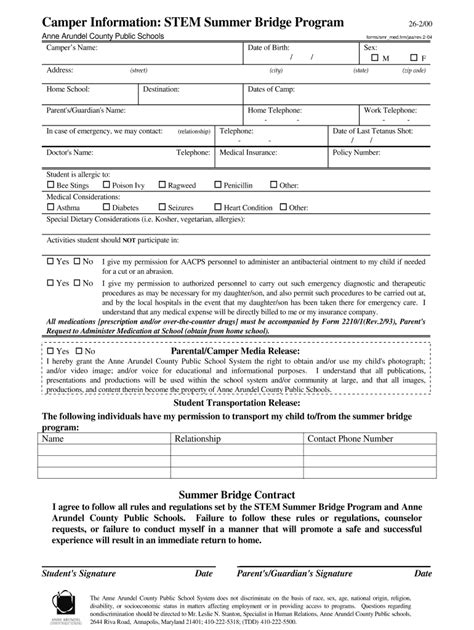 Aacps Summer Camps 2000 2025 Form Fill Out And Sign Printable Pdf Template Airslate Signnow