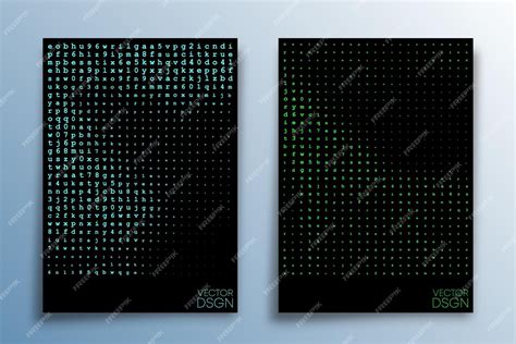 Premium Vector Abstract Matrix Effect Design For Flyer Poster Cover