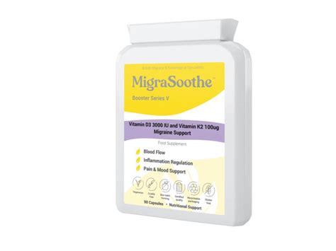 Migrasoothe Booster Vitamin D3 Vitamin K2 Mk7 Complex For Migraine Rel