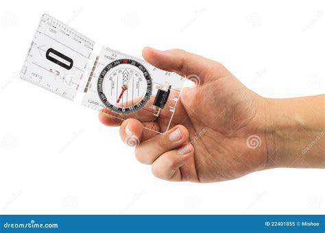 Hand Holding Compas Stock Image Image Of Arrow Instrument 22401855