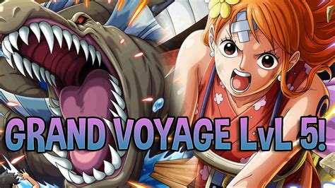 OPTC NAMI vs the HARDEST GRAND VOYAGE LvL 5 トレクル LvL 3 REWARDS Mono