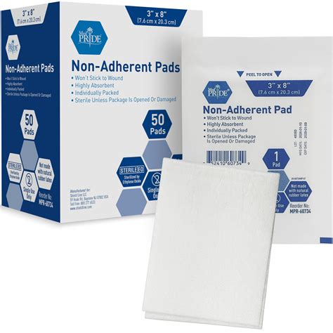 Snapklik Com Sterile Non Adherent Pads Pack X Non Adhesive Wound Dressing Highly