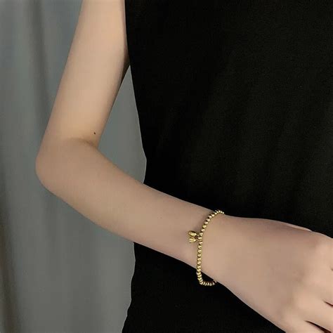 Badu Bg Нов дизайн Златни семена на лотос висулка Гривни от неръждаема стомана за жени Винтидж