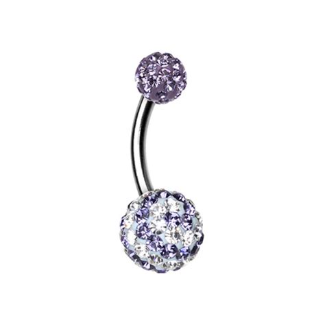Dazzling Spiral Multi Sprinkle Dot Belly Button Ring Wildklass Jewelry