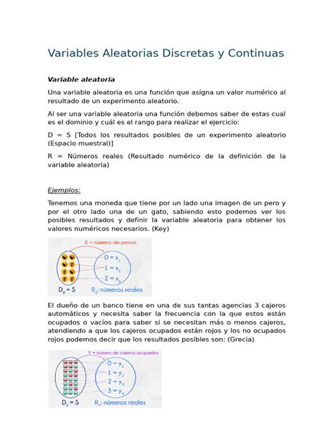 Variable Aleatorias Discretas Y Continuas Pdf