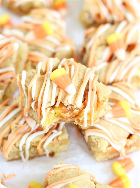 Candy Corn White Chocolate Blondies
