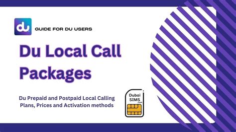 Du Local Call Packages Daily Weekly Monthly Dubai Sims