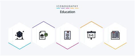Education 25 Filledline Icon Pack Including School Education School