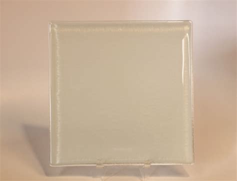 7 Square Glass Plate Shallow Bend