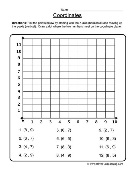 Coordinate Grid Worksheets 2nd Grade