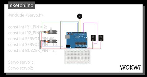 Penghitung Jumlah Pengunjung Wokwi ESP STM Arduino Simulator