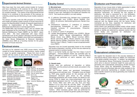Brochures Experimental Animal Division Riken Brc