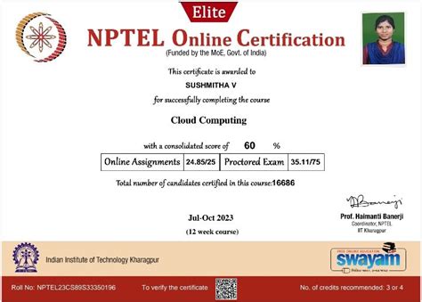 Sushmitha V On Linkedin Nptel