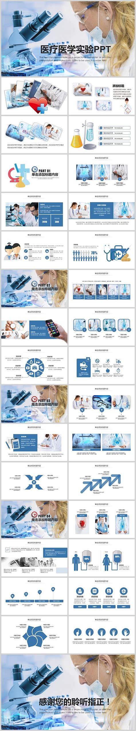 化学实验室医学医疗科技生物制药ppt模板