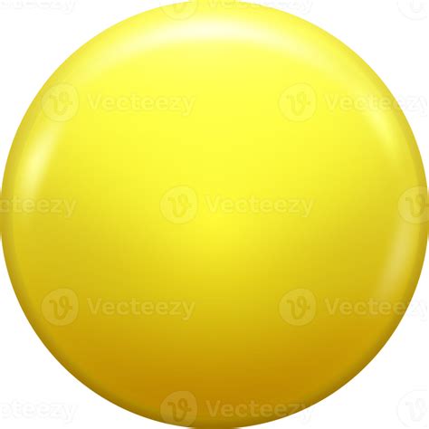 Yellow Blank Circle Button 11835249 Png