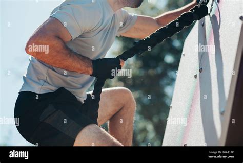 Quintuple Steps Jumps Cross Fit And Ninja Training Course Outside