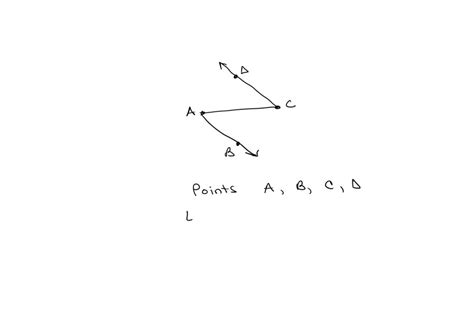 solved identify all points and line segments in the picture below