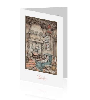 Anton Pieck Geboortekaart Baby Houten Wiegje