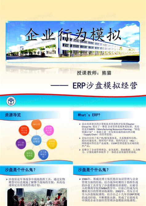 erp沙盘模拟PPT模板下载 编号qzxezybp 熊猫办公