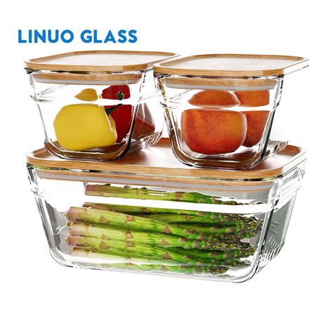 Glass Food Container With Bamboo Lid Manufacturerwholesalersupplier