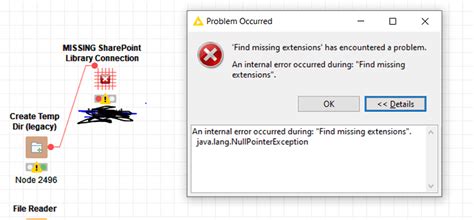 An Internal Error Occurred During Find Missing Extensions Javalang