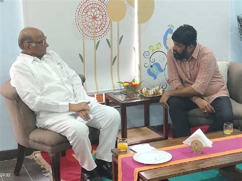 Ncp Chief Leader Sharad Pawar Meet Bachhu Kadu At Amravati Maharashtra