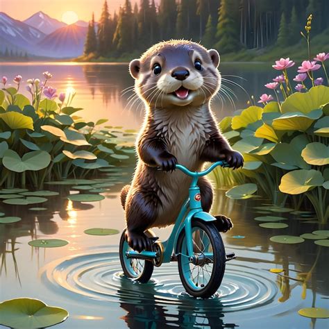 Premium Photo The Adorable Otter With Big Curious Eyes And A Fluffy