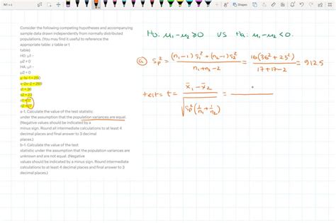 Solved Consider The Following Competing Hypotheses And Accompanying