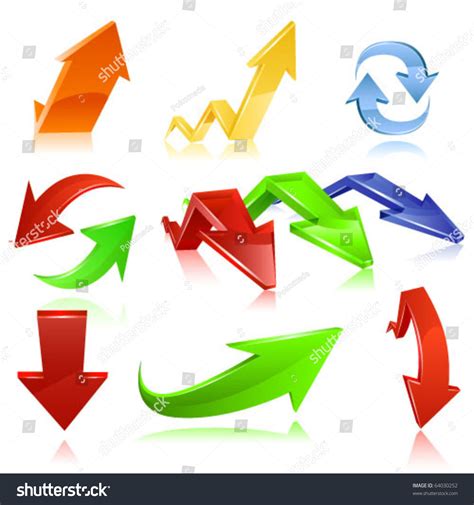 Arrow Icon Set Stock Vector Illustration 64030252 Shutterstock