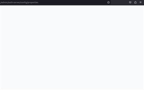 Fixadmin Ui Auth Config Properties Page Displays A White Screen