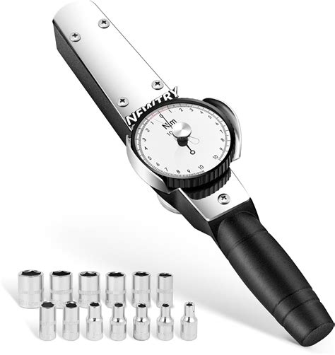 Newtry 1 10 Nm Scale Torque Wrench With 4 14 Mm Socket Spanner Set 1