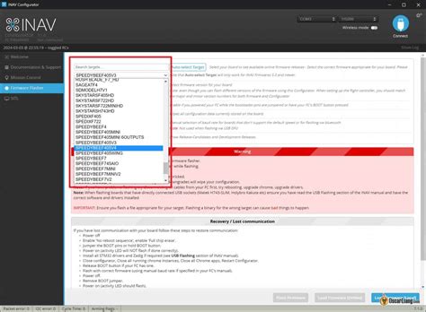 how to setup inav on an fpv drone converting from betaflight oscar