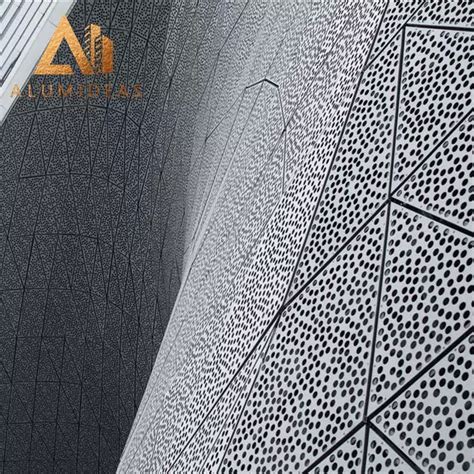 Aluminum External Cladding Pattern Cut Surface Panel Alumideas