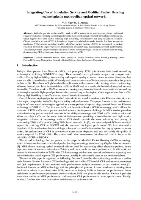 Pdf Integrating Circuit Emulation Service And Modified Packet Bursting Technologies In