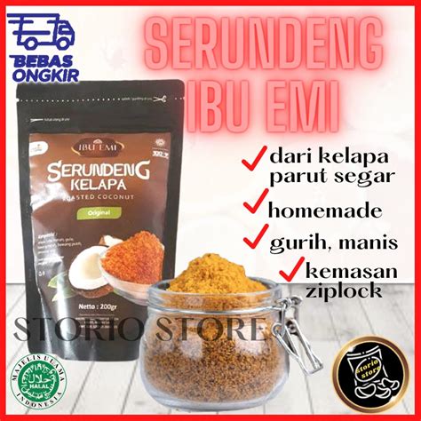 Jual Serundeng Srundeng Kelapa Pedas Manis Homemade Bu Emi Shopee
