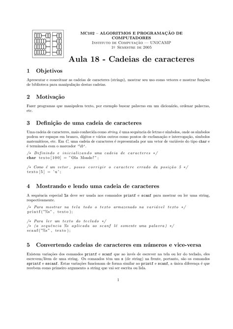 Manual De Algoritmos E Programação De Computadores Mc102 Unicamp
