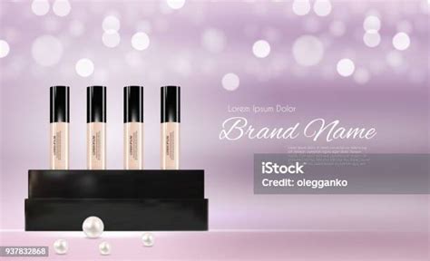 광고 또는 잡지 배경을 위한 디자인 화장품 제품 템플릿 3d 현실 벡터 Iillustratio 공란에 대한 스톡 벡터 아트 및 기타 이미지 Istock