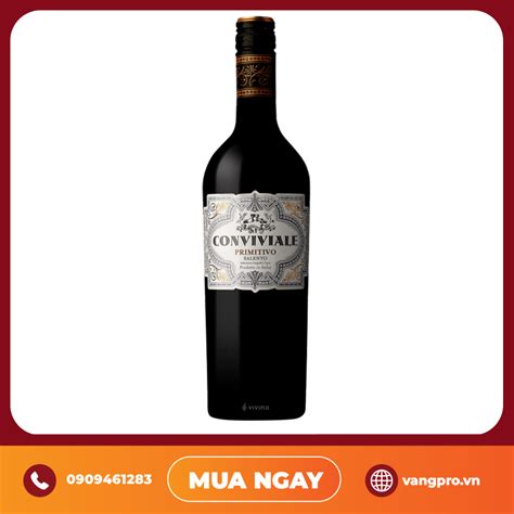 VANG ĐỎ Ý CONVIVIALE PRIMITIVO SALENTO Vang Pro Bộ Sưu Tập Rượu