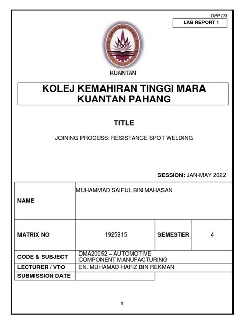 js 01 report saiful 1925915 pdf pdf welding construction