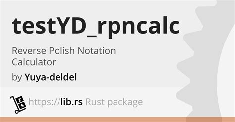 Testyd Rpncalc — Rust Math Library Lib Rs