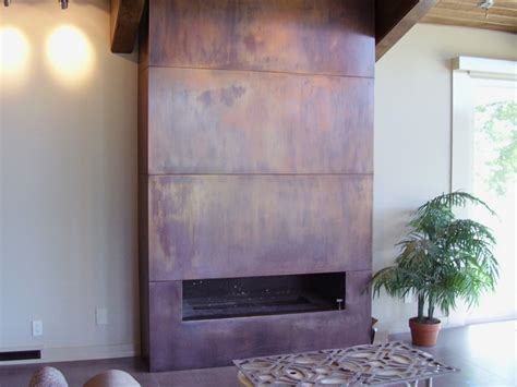 Cool Copper Fireplace