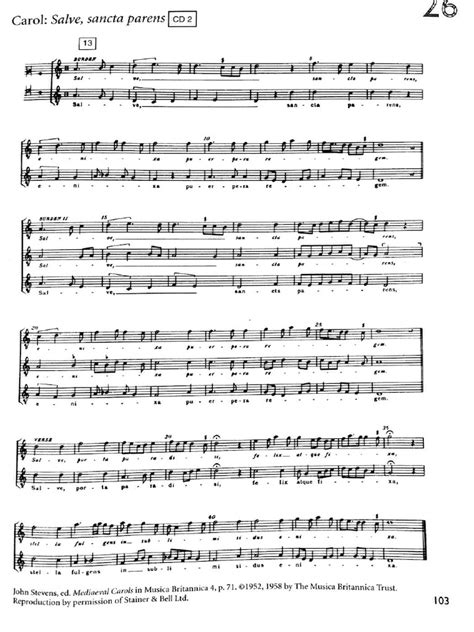 Carol Salve Sancta Parens Pdf