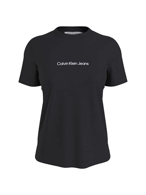 Kadın Institutional Straight T Shirt Siyah J20j221065beh Calvin Klein