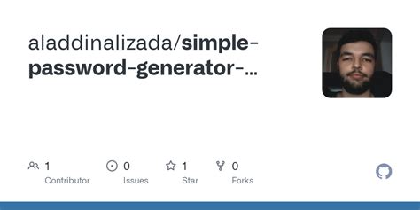 Github Aladdinalizadasimple Password Generator With Python