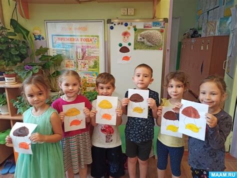 Конспект занятия по рисованию в средней группе 4 5 лет «Грибы для ежика 5 фото