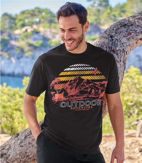 Set Van 2 T Shirts Adventure Atlas For Men